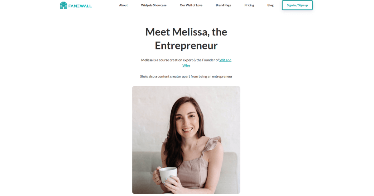 Melissa - Founder of Wit and Wire